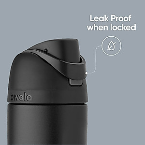 Owala FreeSip Insulated Stainless Steel Water Bottle with Straw for Sports and Travel, BPA-Free, 24-Ounce, Shy Marshmallow