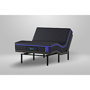 iDealBed G4 Nova Luxury Memory Foam Mattress + 4i Custom Adjustable Bed, Pressure Relief Support, Cooling Temp Regulation, Advanced Silent Operation, Massage (Nova Firm, Split Queen)