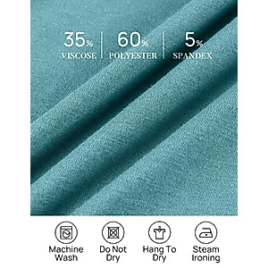 ZESICA Women's Spring Long Sleeve Dress 2025 Crewneck Casual Loose Pleated Tiered Swing Midi Dresses with Pockets,Sage,Medium