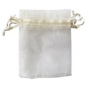 ATCG 100pcs 3x4 Inches Drawstring Organza Pouches Wedding Party Jewelry Favor Gift Candy Bags (Black)