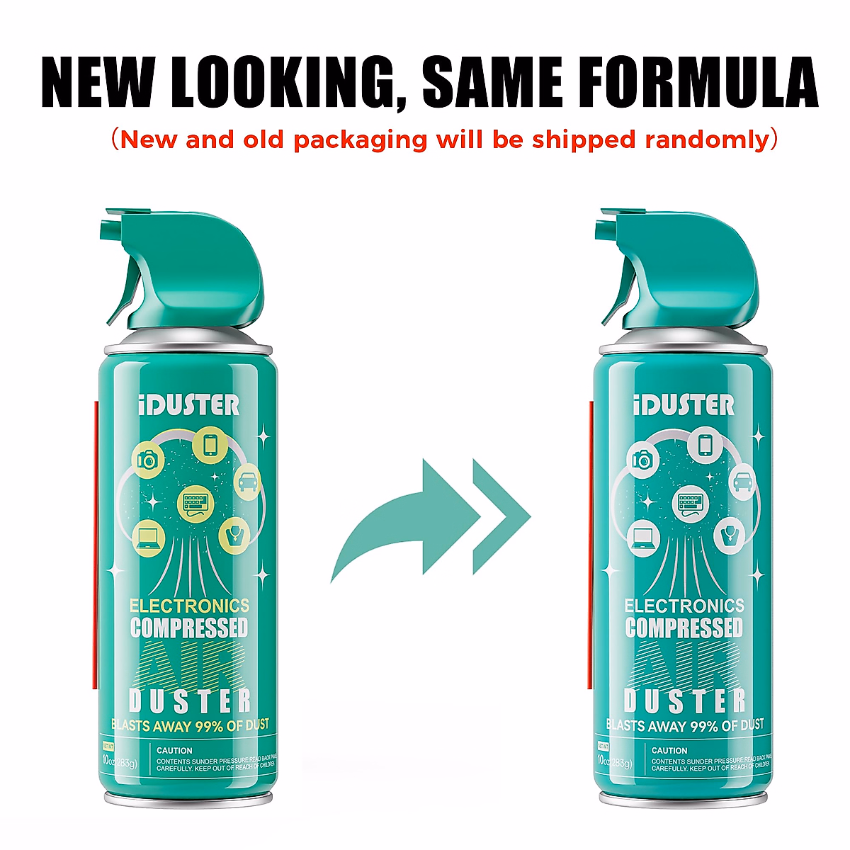 iDuster Canned Air Duster for Computer - Disposable Keyboard Cleaner Cleaning Duster for Electronics, 2PCS(10oz)