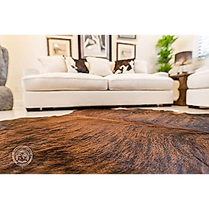 Genuine Brindle Cowhide Rug XL 6 x 7-8 ft. 180 x 240 cm