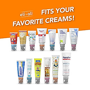 Eli & Ali Tush Swiper - Diaper Rash Cream & Butt Paste Applicator - Universal Fit for Most Diaper Creams | Mess-Free & Hygienic Alternative to Cream Spatula - Carry Less Baby Gear - Orange, 1 Pack