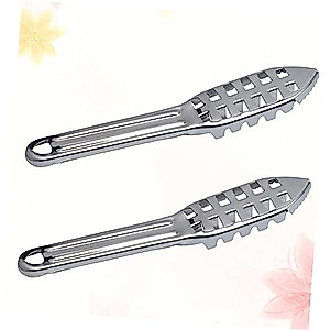 Housoutil 2pcs Power Tools Seafood Tools Fish Bone Tweezers Fish Skin Cleaner Fish Scale Scraper Remover Fish Scales Silver Daily Use Detergent Fish Scale Brush