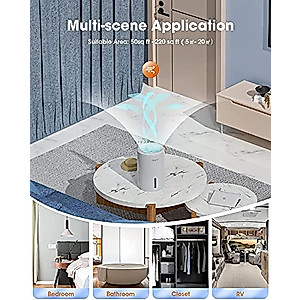Dehumidifiers for Home - 34ounce Dehumidifier for Bedroom 2600 Cubic Feet (280 squarefoot) Quiet, Small Portable Dehumidifier for Closet Bathroom RV