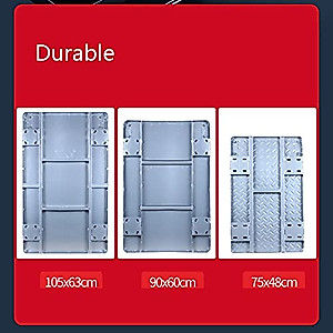 Generic Hand Truck Steel Platform Truck with Foldable Handle Easy Storage Rolling Flatbed Cart for Home Office Warehouse Moving Hand Truck Utility Cart (Size : 90 Nylon)