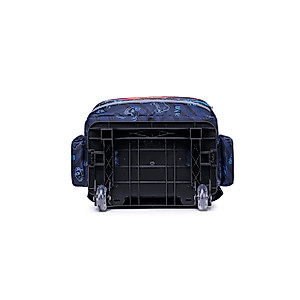 CAMTOP 18 Inch Rolling Backpack Girls Travel Roller Bag with Wheels Kids School Bags Wheeled Luggage Backpack (Galaxy-Rainbow)