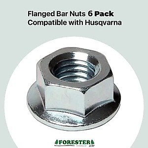 Forester Chainsaw Replacement Bar Nuts - New 6 Pack Chain Saw Nuts Fits Husqvarna Jonsered Partner Replaces OEM 503220001 Chainsaw Parts and Accessories Sprocket Cover Flange Nut for Guide Bars