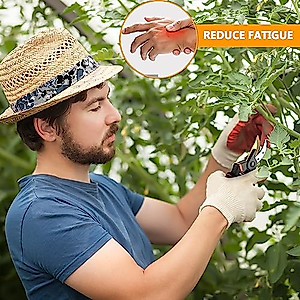 Pruning Shears, Garden Shears - Hewog 8.5" Professional Premium SK5 Steel with Titanium Bypass Pruning Shears for Gardening, Sharp Handheld Heavy Duty Garden Hedge Clippers/Scissors Pruners Tools