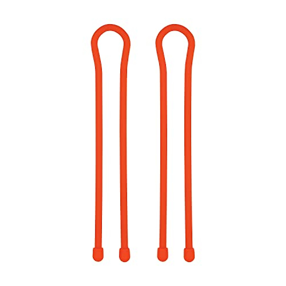 Nite Ize GT18-31-2R3 Original Gear, Reusable Rubber, 18 Inch, 2-Pack, Bright Orange, Made in The USA Twist Tie, 2 Count (Pack of 1)