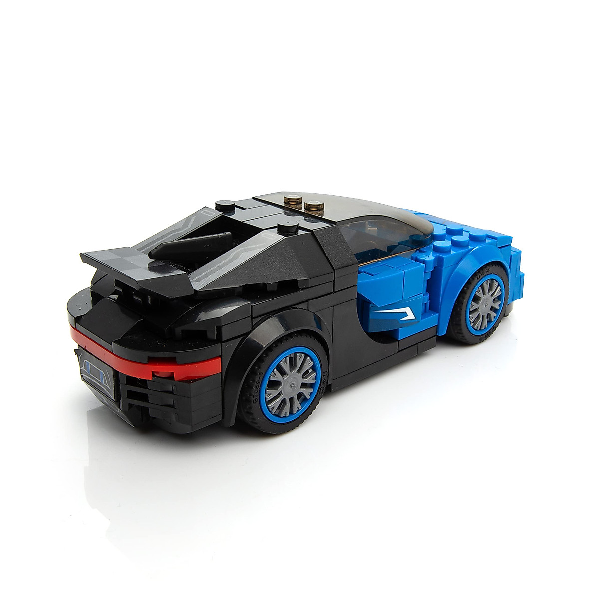 Block Builder Bugatti Racing Car Building Block Set (237 Pieces). Racing Car Building Blocks for Kids and Adults (Blue)