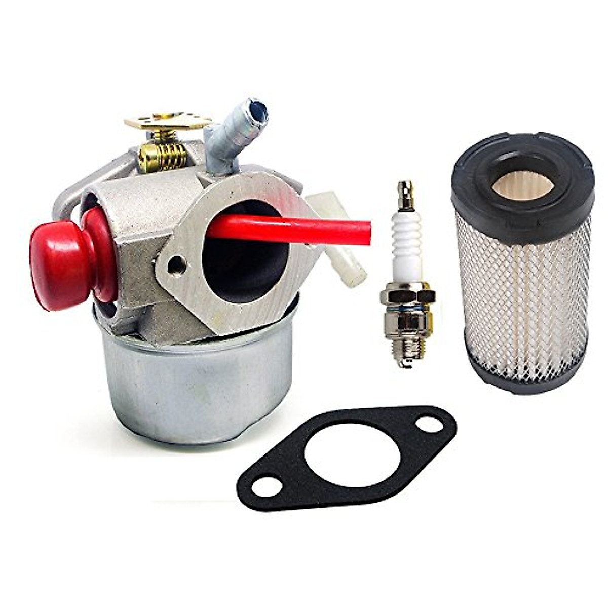HIFROM New Carburetor Carb Kit with 35066 Air Filter Replacement for Tecumseh LEV100 LEV115 LEV120 Lawn Mower 640026 640026A 640069 640076