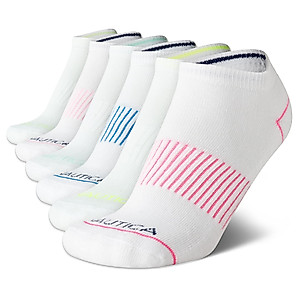 Nautica Women's Socks - Athletic Cushion Low Cut Socks (6 Pack), Size 4-10, Bright Assortment
