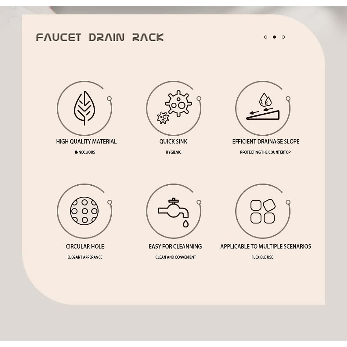 softness Sponge holder for kitchen, kitchen accessories, kitchen organizer, kitchen sink caddy, drying rack, soap, bathroom, quick drying, TPU, multicolors available (White)