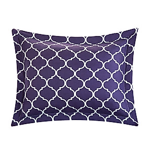 Chic Home 3 Piece Brooklyn Duvet Cover Set, Queen, Plum