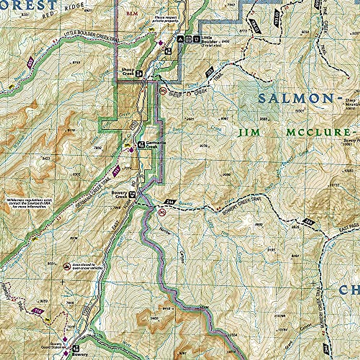 Sawtooth National Recreation Area Map (National Geographic Trails Illustrated Map, 870)