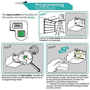 2 Garage Door Remote Opener for Liftmaster 81LM (1993-1997) Green Button - Billion Code Technology