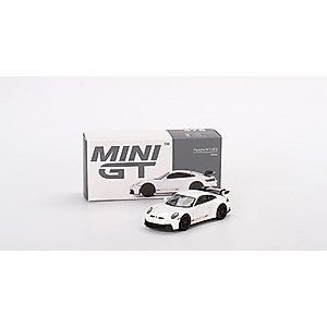 True Scale Miniatures Model Car Compatible with Porsche 911 (992) White Limited Edition 1/64 Diecast Model Car MGT00478