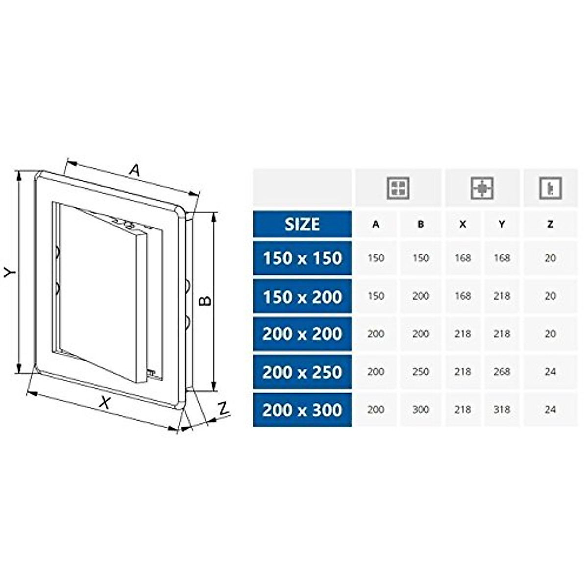 Brown Access Panel 200mm x300mm Inspection Panel Hatch Access Door