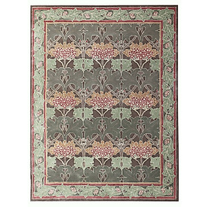 USA RUG Old Hand Made Pattern William Morris Cecil Green Traditional Oriental Style 100% Woolen Area Rugs (8 ft x 10 ft)