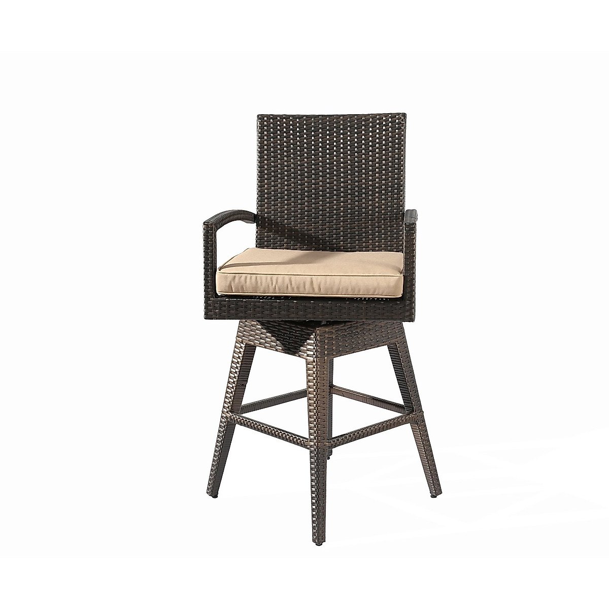 Ulax Furniture Outdoor Wicker Bar Height Stools