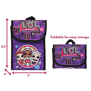 LOL Surprise Purple Back too School Essentials Set for Girls, Purple, Size 16"