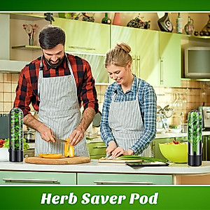 Mifoci 6 Pack Herb Saver Pod Herb Saver for Refrigerator Herb Keeper Cilantro Container Herb Storage Containers Herb Holder for Fridge Parsley Asparagus Cilantro Keeps Fresh for 2-3 Weeks