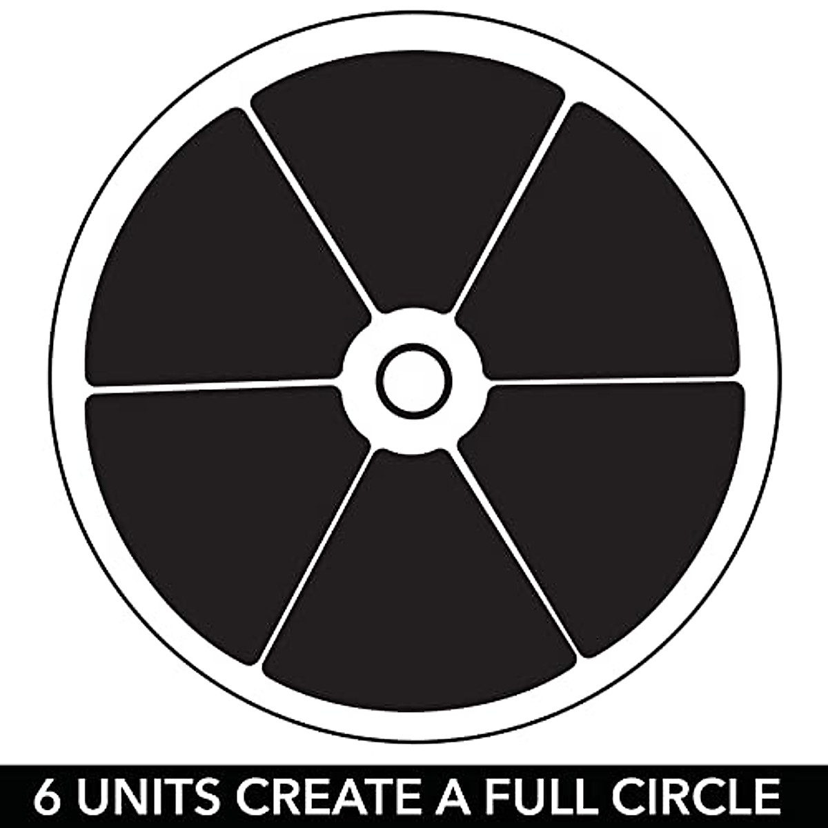 mDesign Kitchen Cabinet Plastic Lazy Susan Storage Organizer Bins with Front Handle - Large Pie-Shaped 1/6 Wedge - Ligne Collection - Clear