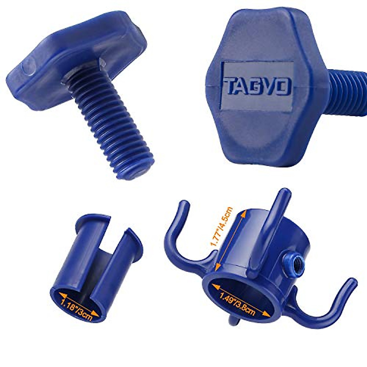 TAGVO Beach Umbrella Hanging Hook, 2 Pack Umbrella Hooks Hanger, 4 Prongs Beach Umbrella Hanging Holder, Beach Accessories for Beach Camping Trips