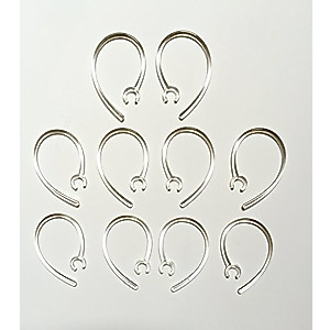 Habelyi 10pcs Clear Replacement Bluetooth Headset Earhooks for Plantronics Marque M155 M165 M1100 M100 M55 M28 M25 (6mm)