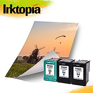 Inktopia Remanufactured Ink Cartridge Replacement for HP 94 and HP 95 C9354BN C8765WN C8766WN for Officejet 150 100 H470 9800 7310 7210 Deskjet 460 PSC 1610 2355 Printer (2 Black 1 Tri-Color)
