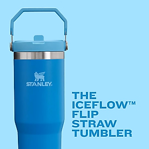 Stanley IceFlow Stainless Steel Tumbler - Vacuum Insulated Water Bottle for Home, Office or Car Reusable Cup with Straw Leak Resistant Flip Cold for 12 Hours or Iced for 2 Days, Ash, 30OZ