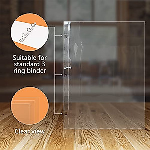 Recipe Sheet Protectors 8.5x11'' for Recipe Binder (25 Sleeves) Top-Loading Plastic Sleeves, Clear Sheet Protectors for 3 Ring Binder, Convenient Refill for Recipes (25 Pack, 8.5 x 11'' - 1 Pocket)