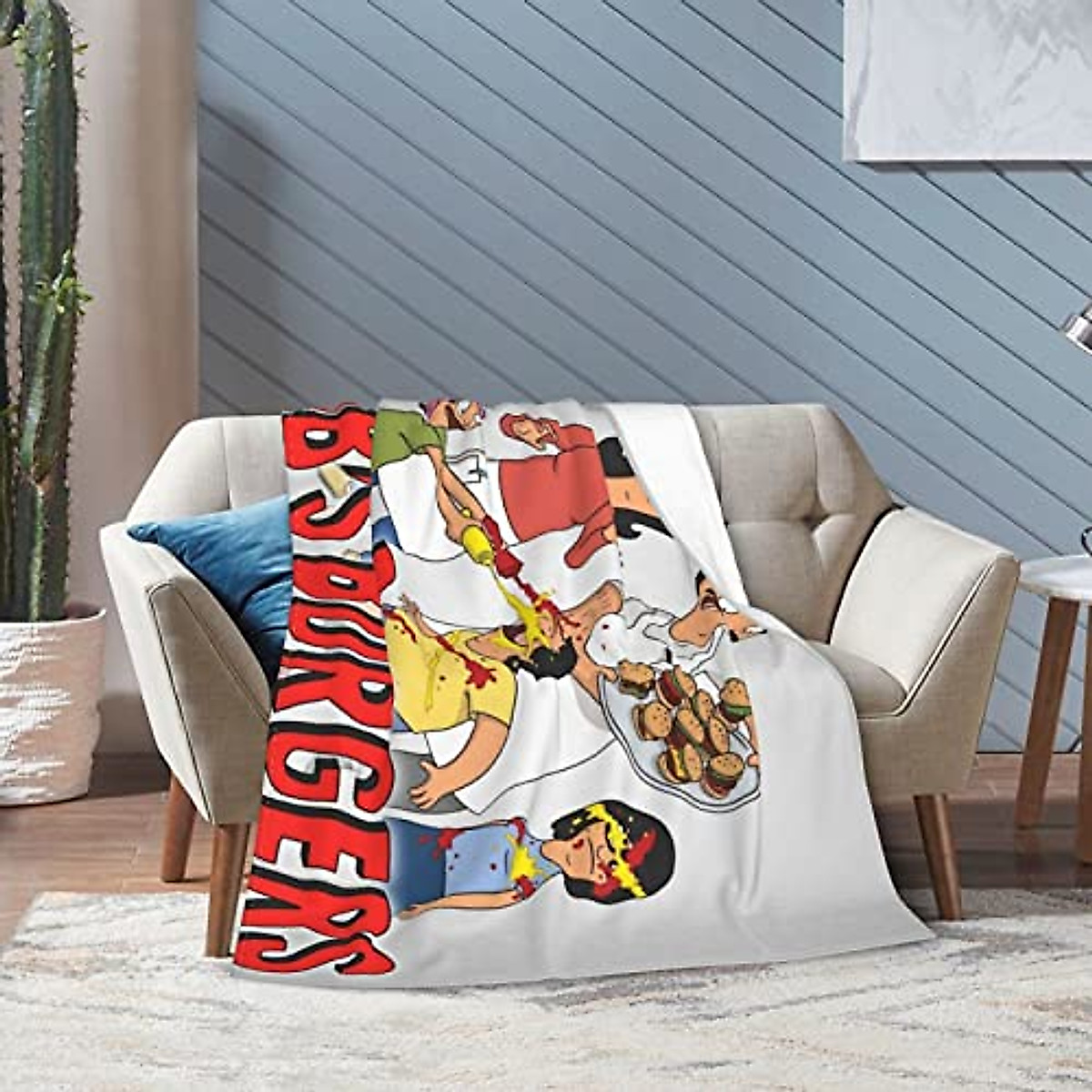 Yeshop Anime Fleece Throw Blanket Couch Sofa Soft Warm Flannel for Traveling Camping Home Bedding Living Room-60''x50''