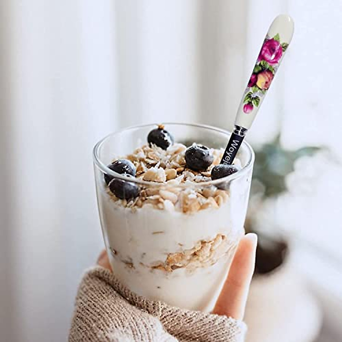 Woyejo 3 PCS Dinner Spoons Set, Stainless Steel Serving Spoons, Tablespoons, Dessert Spoons, Durable Metal Spoons Silverware for Home, Kitchen and Restaurant, Dishwasher Safe