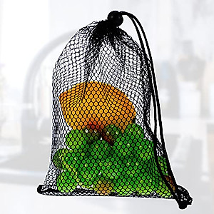 10 Pieces Mesh Bags Drawstring Laundry Bags Large Nylon Mesh Bags Small Gift Bag Dishwasher Bag with Sliding Drawstring for Kitchen Jewelry Toys Gifts Wedding Favour Home (Black, 5.5 x 7.5 Inch)