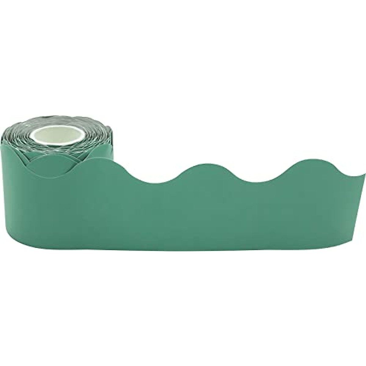 Teacher Created Resources Eucalyptus Green Scalloped Rolled Border Trim, 50 Feet