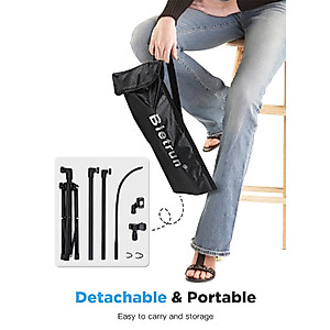 Mic Stand, Bietrun Metal Gooseneck Boom Arm Mic Stand Tripod, Height＆360° Adjustable, with Carrying Bag & 2 Mic Clips,Compatible with Wireless Mic＆Wired Mics for Singing/Wedding/Church/Stage/Party