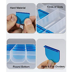 Uxwuy Snackle Box Charcuterie Container Tackle Box Organizer Plastic Clear Tackle Box for Snacks Beads Organizer Art Craft Storage Compartment Box