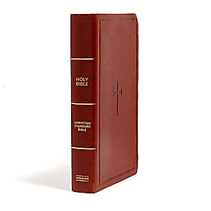 CSB Large Print Personal Size Reference Bible, Brown LeatherTouch, Indexed, Red Letter, Presentation Page, Cross-References, Full-Color Maps, Easy-to-Read Bible Serif Type