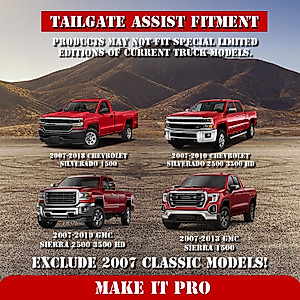 KitsPro Truck Tailgate Assist for Chevy Silverado and GMC Sierra 1500 2500 3000 Non-Classic Models 2007-2018 and 2500 3500 HD 2019 Truck Accessories Tailgate Damping Strut, Pack of 1