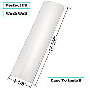 SUONA 15 5/8 Inch SS Heat Plates Shield for Kenmore 148.45961610 148.23683310 148.20125510 148.16656011 148.34176411 Grill Replacement Parts for Master Forge P3018 SH3118B Heat Diffuser 4 Pack ST-45-4