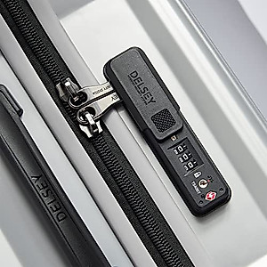 DELSEY Paris Securitime 26" Trunk Spinner (Silver, Checked-Medium 26 Inch)