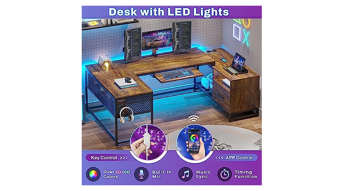 SEDETA L Shaped Computer Desk - Stylish & Functional
