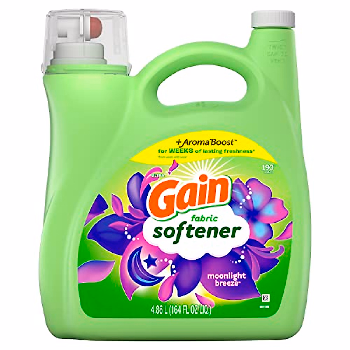 Gain Liquid Fabric Conditioner, Moonlight Breeze Fabric Softener, 190 loads, 164 fl oz