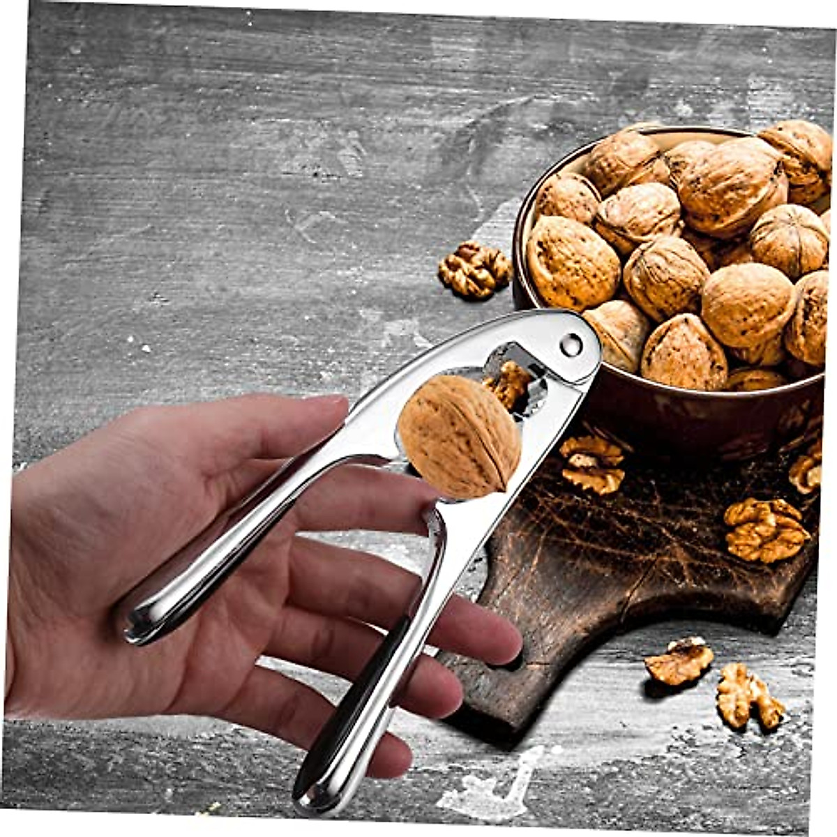 KICHOUSE 1pc Nutcrackers Stainless Steel Multifunctional Peeler Pistachios Nuts Multitools Nut Peeler Seafood Tools Set Crab Crackers Pecan Opener Kitchen Gadget Handheld Nut Opener Pliers