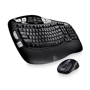 Logitech MK550 Wireless Wave Keyboard and Laser Mouse Combo w/ 128-BIT AES Encryption 2.4GHZ USB