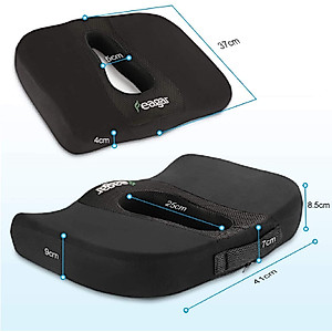 Feagar Seat Cushion, Office Chair Cushions, Memory Foam Car Seat Cushion for Ergonomic Coccyx Back ailbone, Sciatica Pain Relief, Breathable Cover & Non-Slip Bottom, Car Seat, Desk Chair Cushion