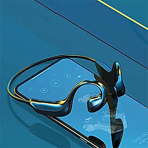 Qiopertar G-100 Bluetooth 5.0 Wireless Headphones Bone- Conduction Earphone Waterproof with Microphone Premium Sound Deep Bass for Work Home Office Bicycling Hiking Outdoor Sport