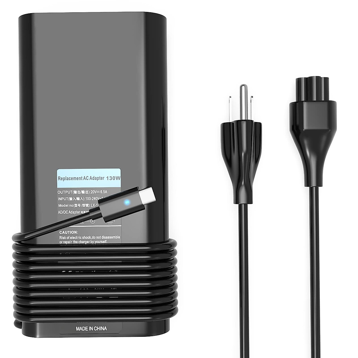 for Dell 130W Laptop Charger USB C Replacement for Dell Inspiron 16 Plus 7630 7610 7620 7620 2 in 1 Business Laptop,14 Plus 7420,Latitude 5511 5520 USB Type C Laptop Charger Power Adapter